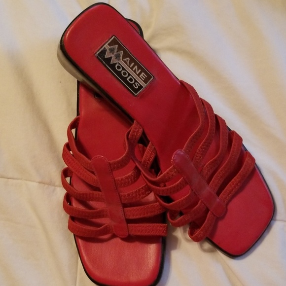 Maine Woods | Shoes | Maine Woods Red Sandals | Poshmark